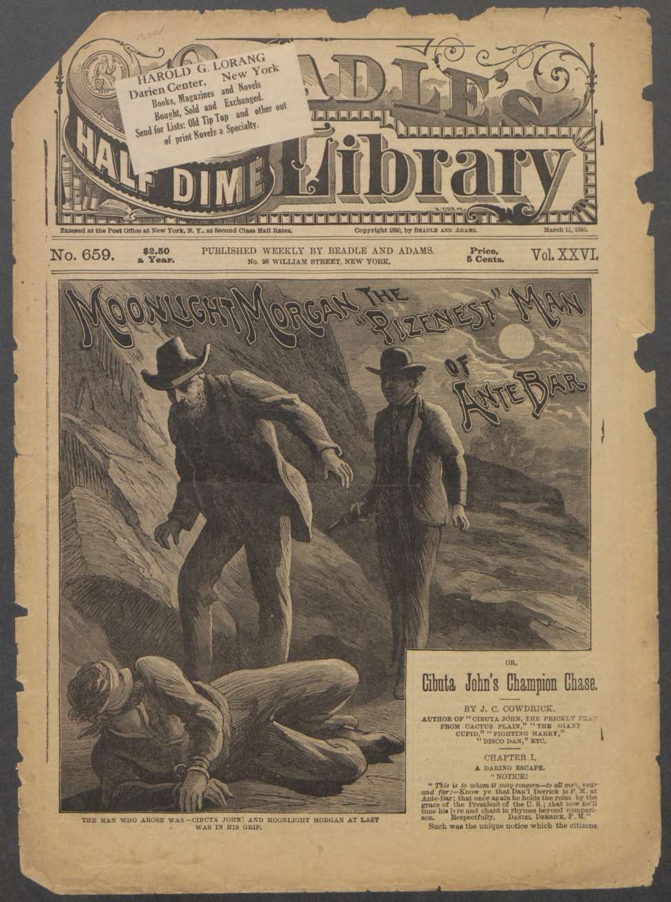 Beadle's Half Dime Library 659 - Moonlight Morgan, the "Pizenest" Man ...
